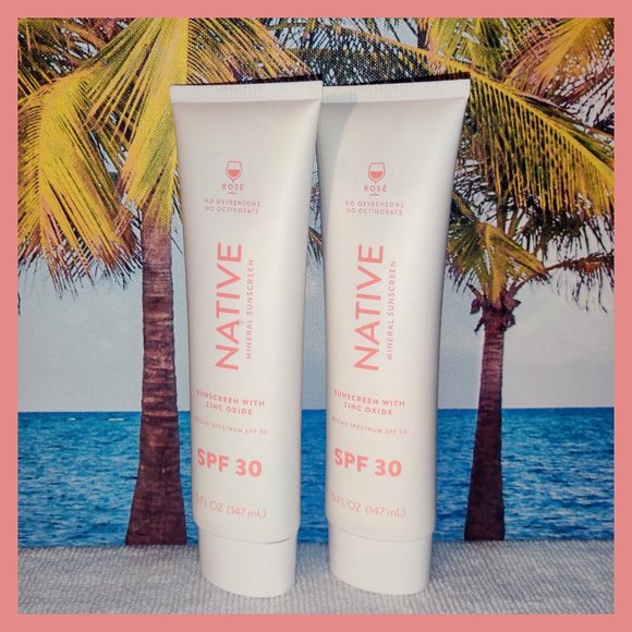 Native | Skincare | 2x Native Mineral Sunscreen Wzinc Oxide Spf 3 Ros 5 ...